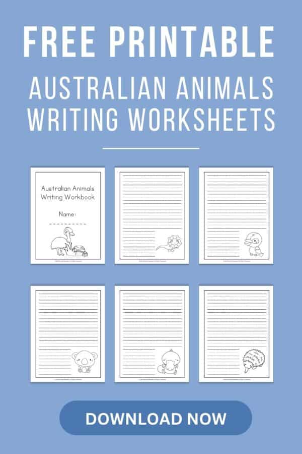 FREE Printable Australian Animals Writing Worksheets - My Printable ...