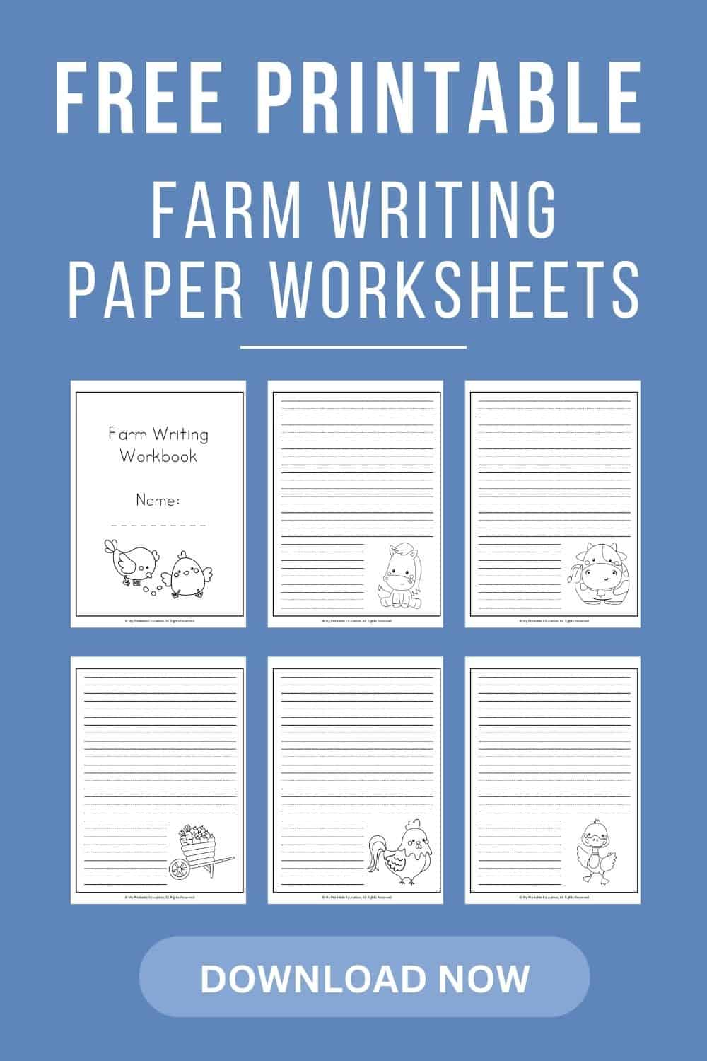 FREE Printable Farm Writing Worksheets - My Printable Education