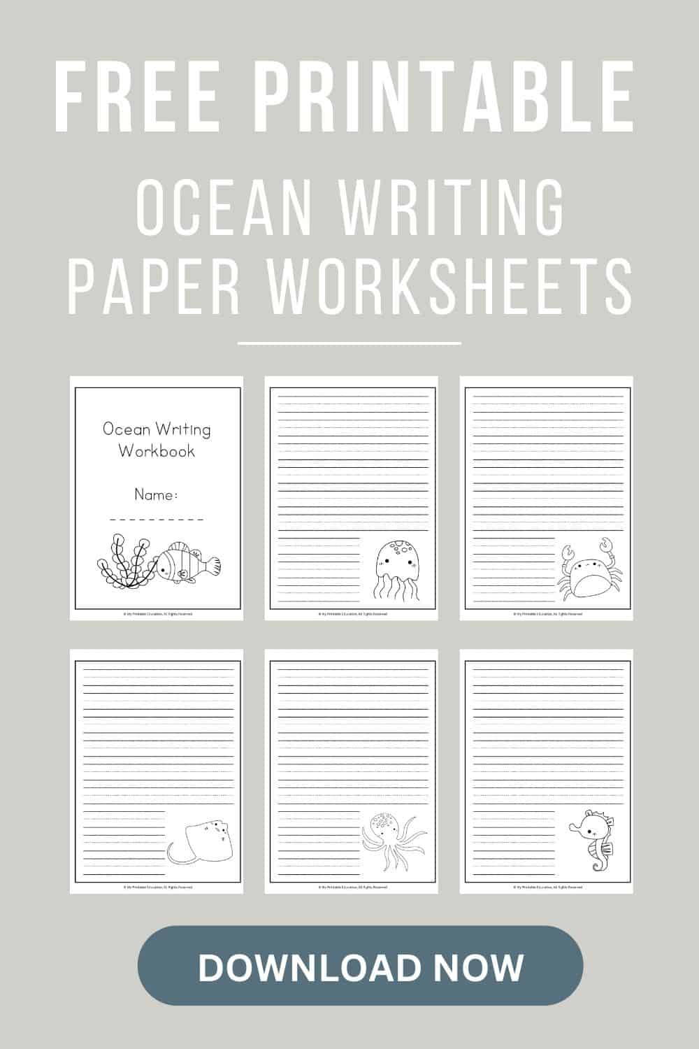 FREE Printable Ocean Writing Worksheets - My Printable Education