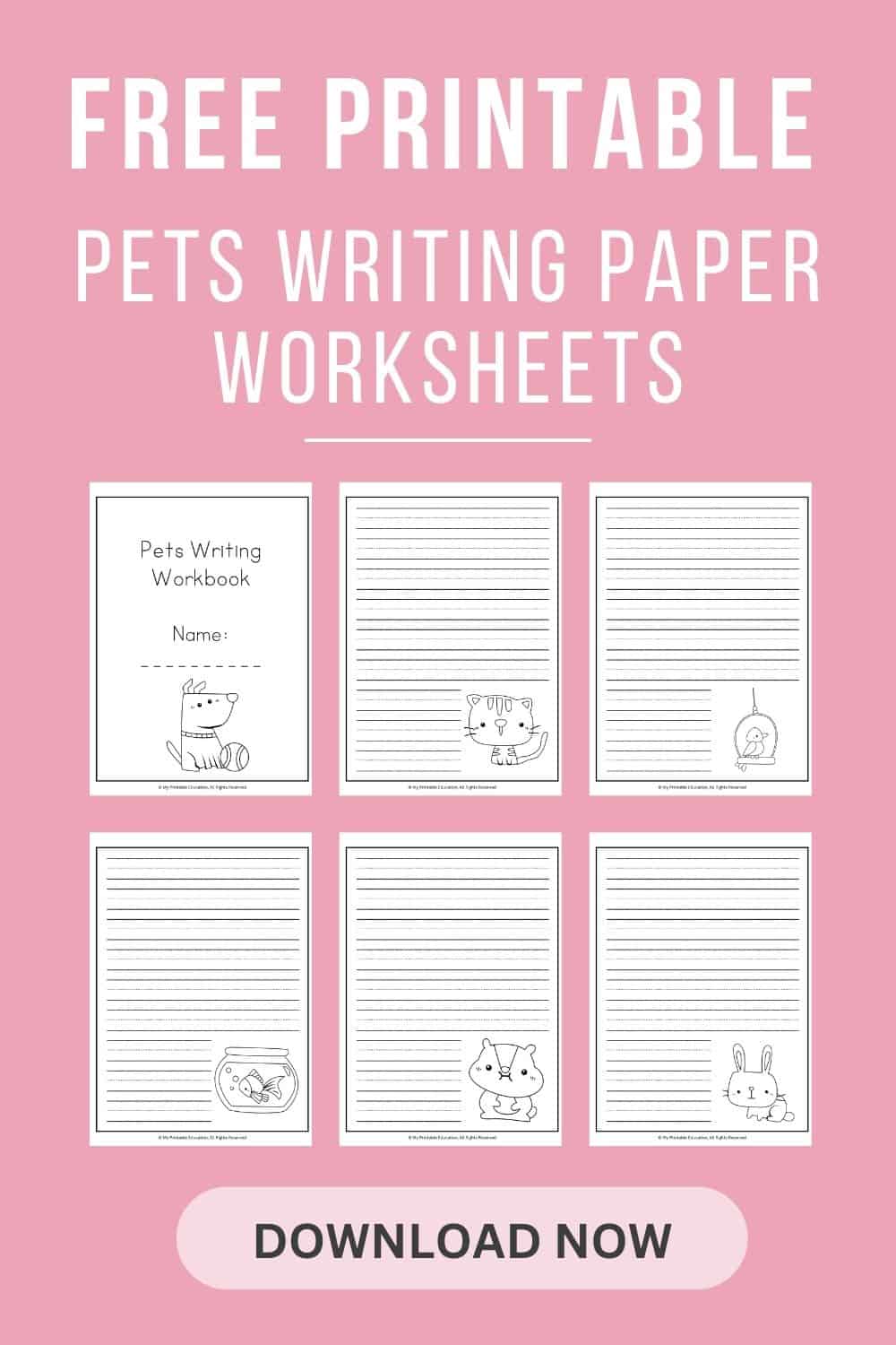 FREE Printable Pets Writing Worksheets - My Printable Education
