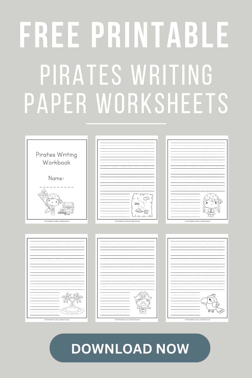 FREE Printable Pirates Writing Worksheets - My Printable Education
